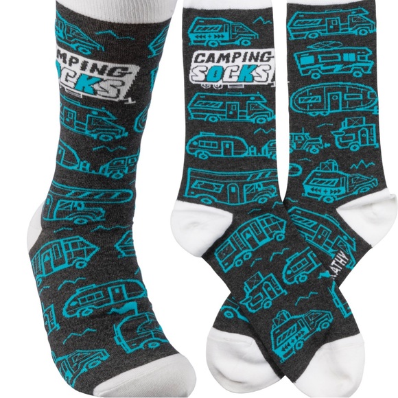 Primitives by Kathy | Other | Modern Camping Unisex Socks Whimsical Fun ...